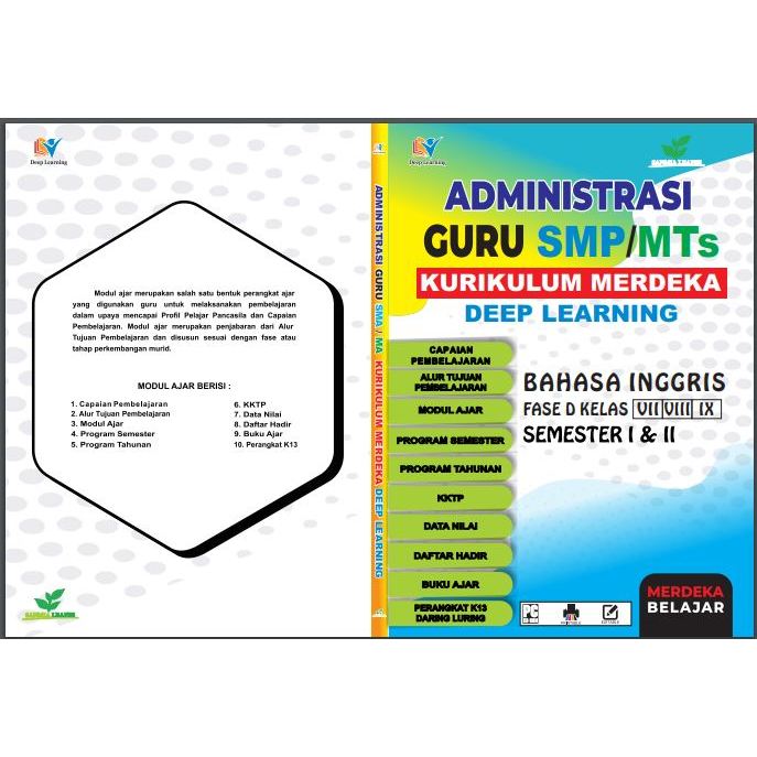 Jual MODUL AJAR DEEP LEARNING SMP/MTs BAHASA INGGRIS FASE D ( KELAS 9 ...
