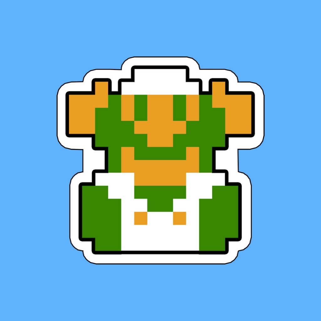 Jual Stiker Game Nintendo 8 Bit Mario Bros Luigi Dead Waterproof Pixel ...