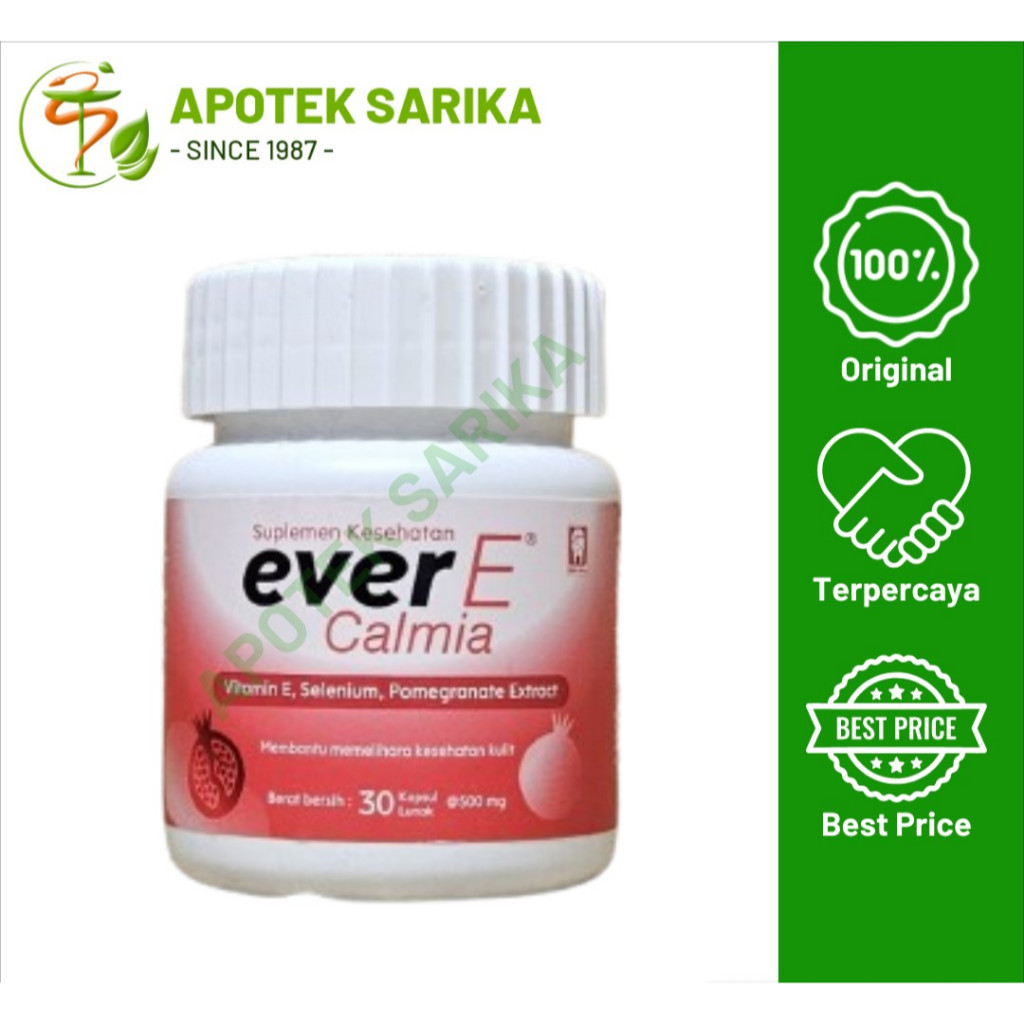 Jual Ever E Calmia botol isi 30 Kapsul Memelihara Kesehatan Kulit ...