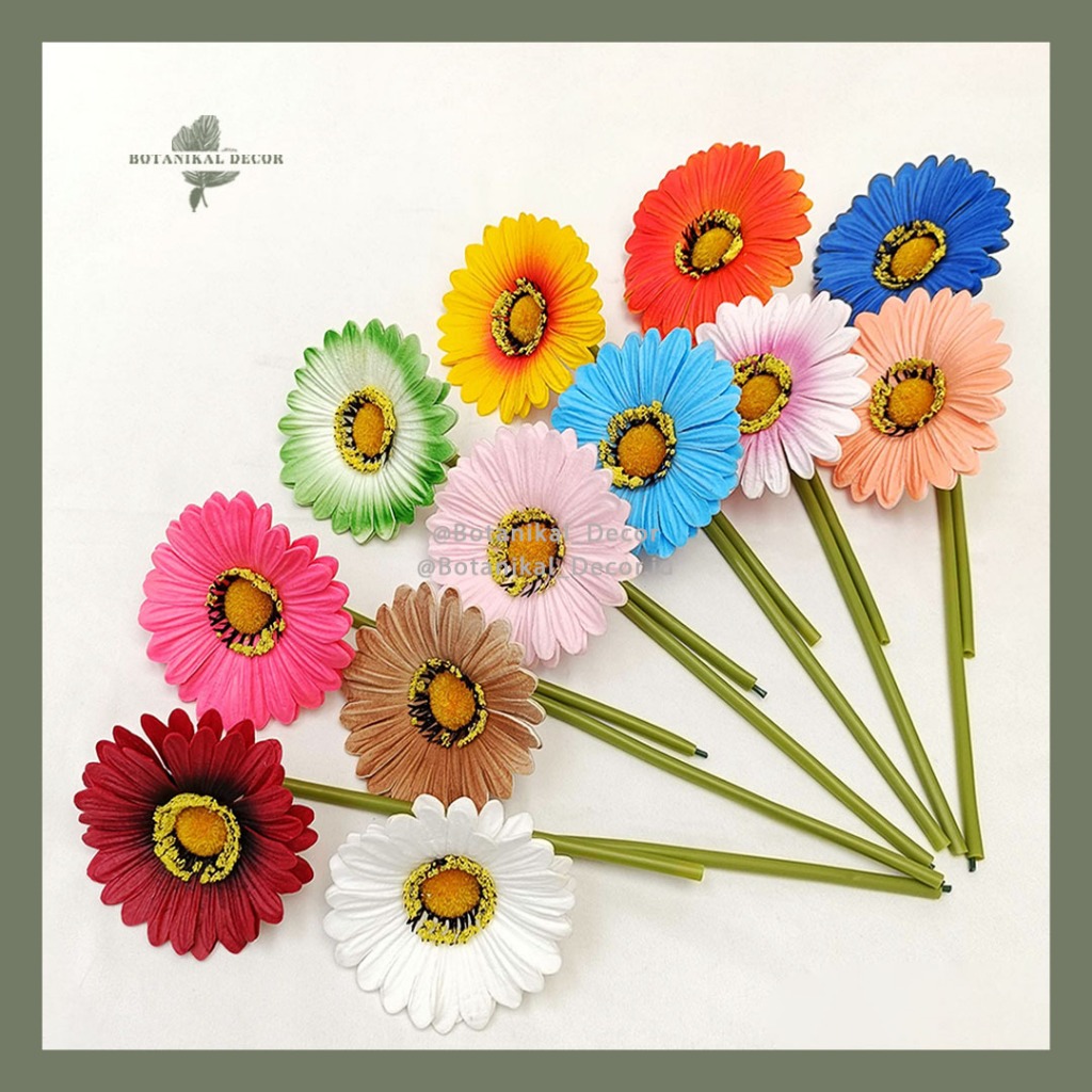 Jual Artificail Daisy Bunga Gerbera Bahan Latex Premium Artificial ...