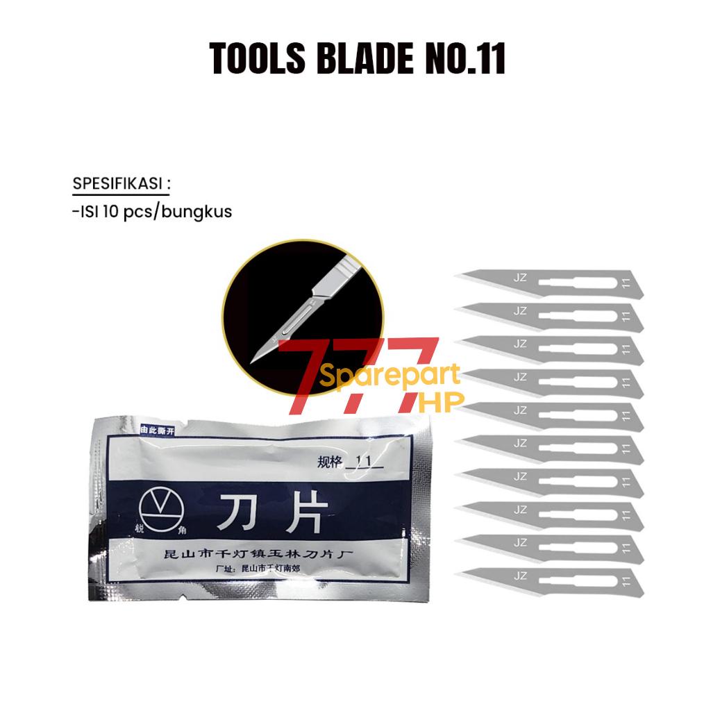Jual Refill Mata Pisau JB No.11 isi 10pcs for Servis IC Ukir Surgical Blade Precision Knife ...