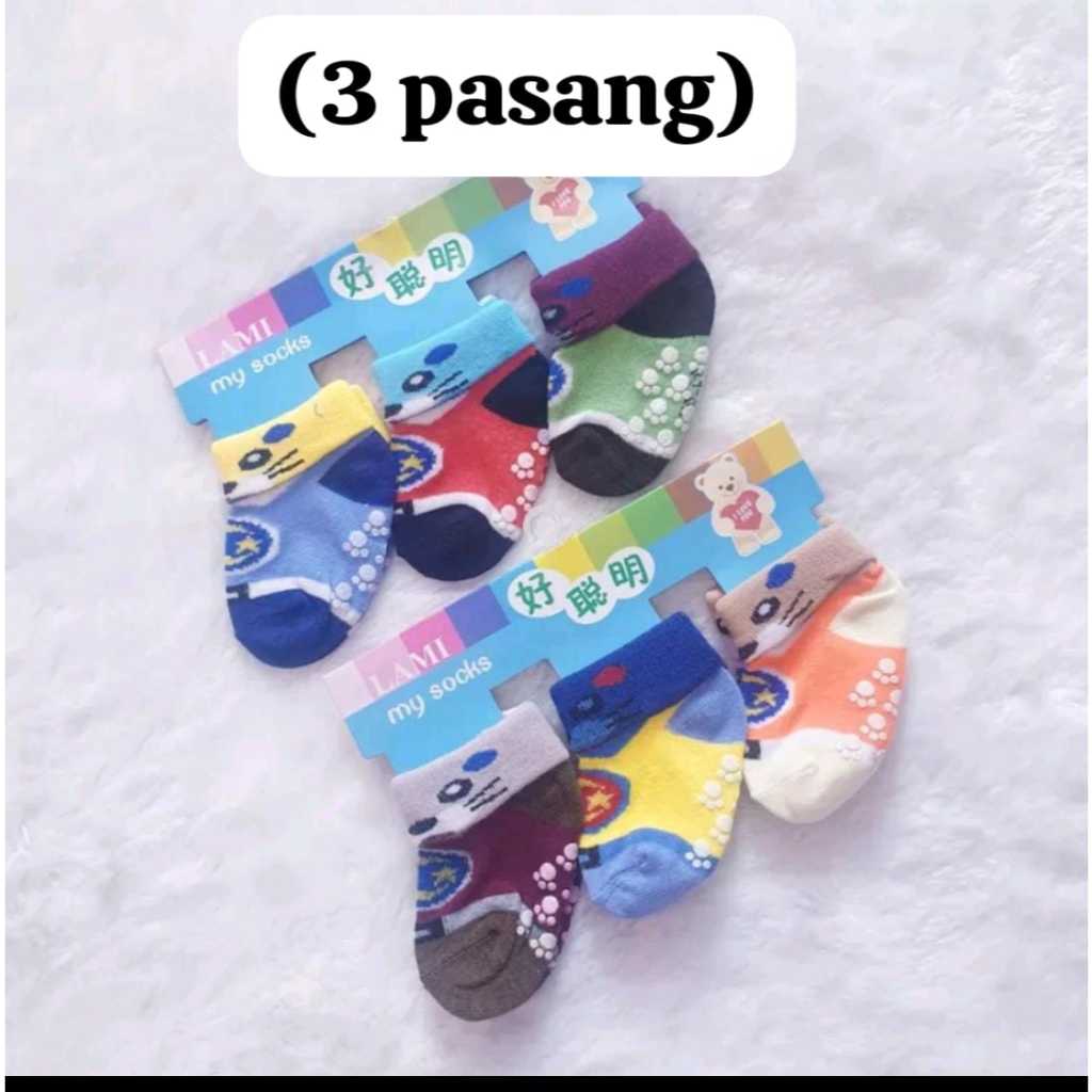 Jual (3 PASANG) KAOS KAKI BAYI - KAOS KAKI ANAK KARAKTER - ALAS KAKI ...
