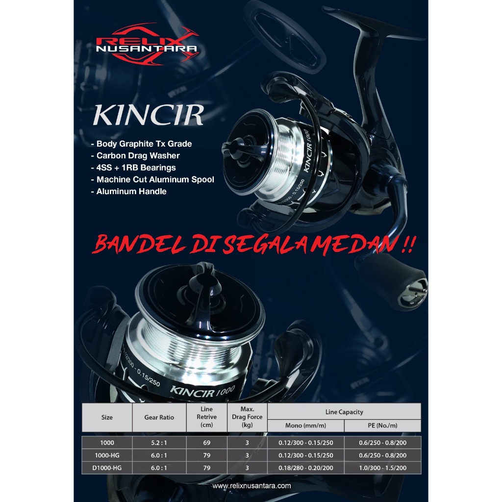 Jual Relix Nusantara Reel Kincir 1000 | 1000HG | D1000HG | 3000HG ...