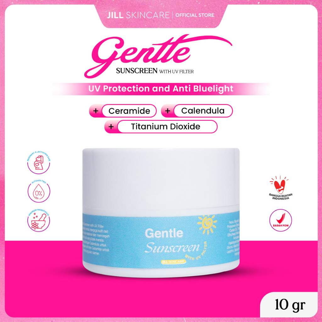 Jual JILL SKINCARE Gentle Sunscreen with UV Filter | Sunscreen Ringan ...