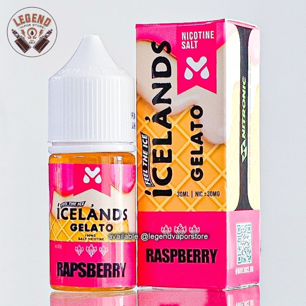 Jual SALT NIC - LIQUID ICELANDS GELATO Raspberry Ice Cream 30ML 30MG ...
