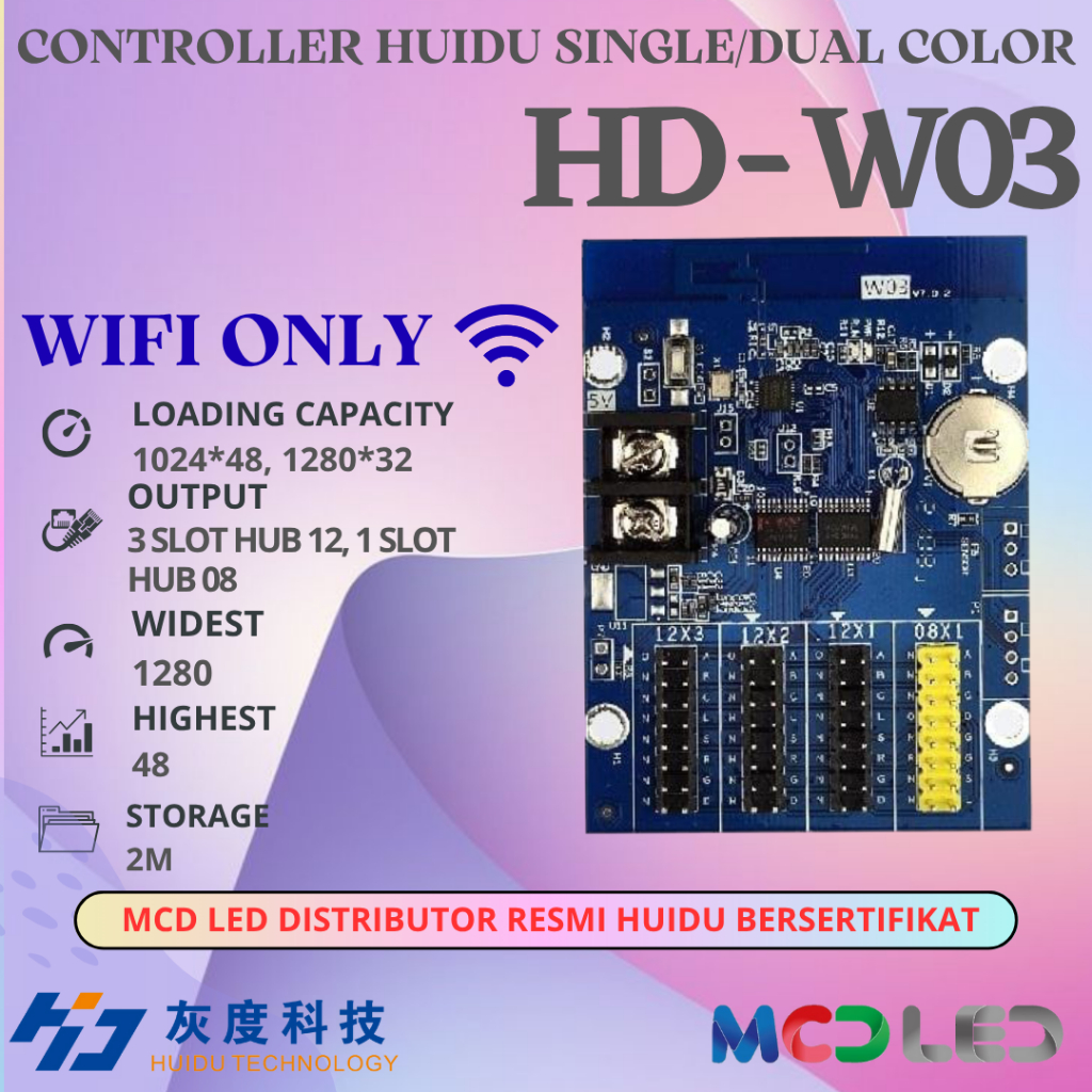 Jual HUIDU HD W03 WIFI CONTROLLER RUNNING TEXT | Shopee Indonesia