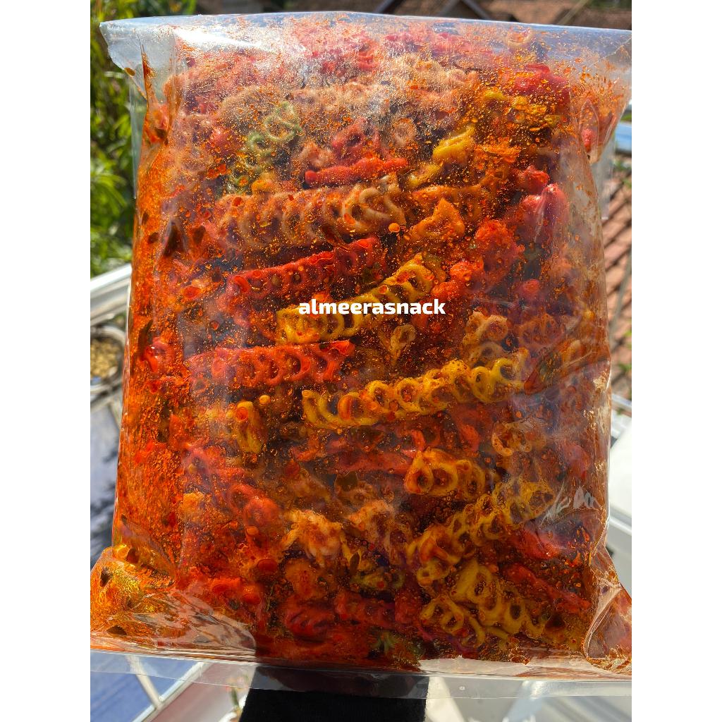 Jual SEBLAK KERUPUK KEPANG/KERUPUK TANGGA/KERUPUK RANTAI PEDAS DAUN ...