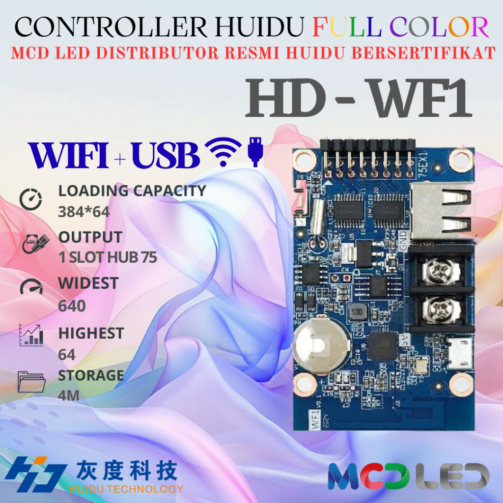 Jual KONTROLER HUIDU HD WF1 WF2 FULL COLOR BUKAN HD W60 75 | Shopee Indonesia