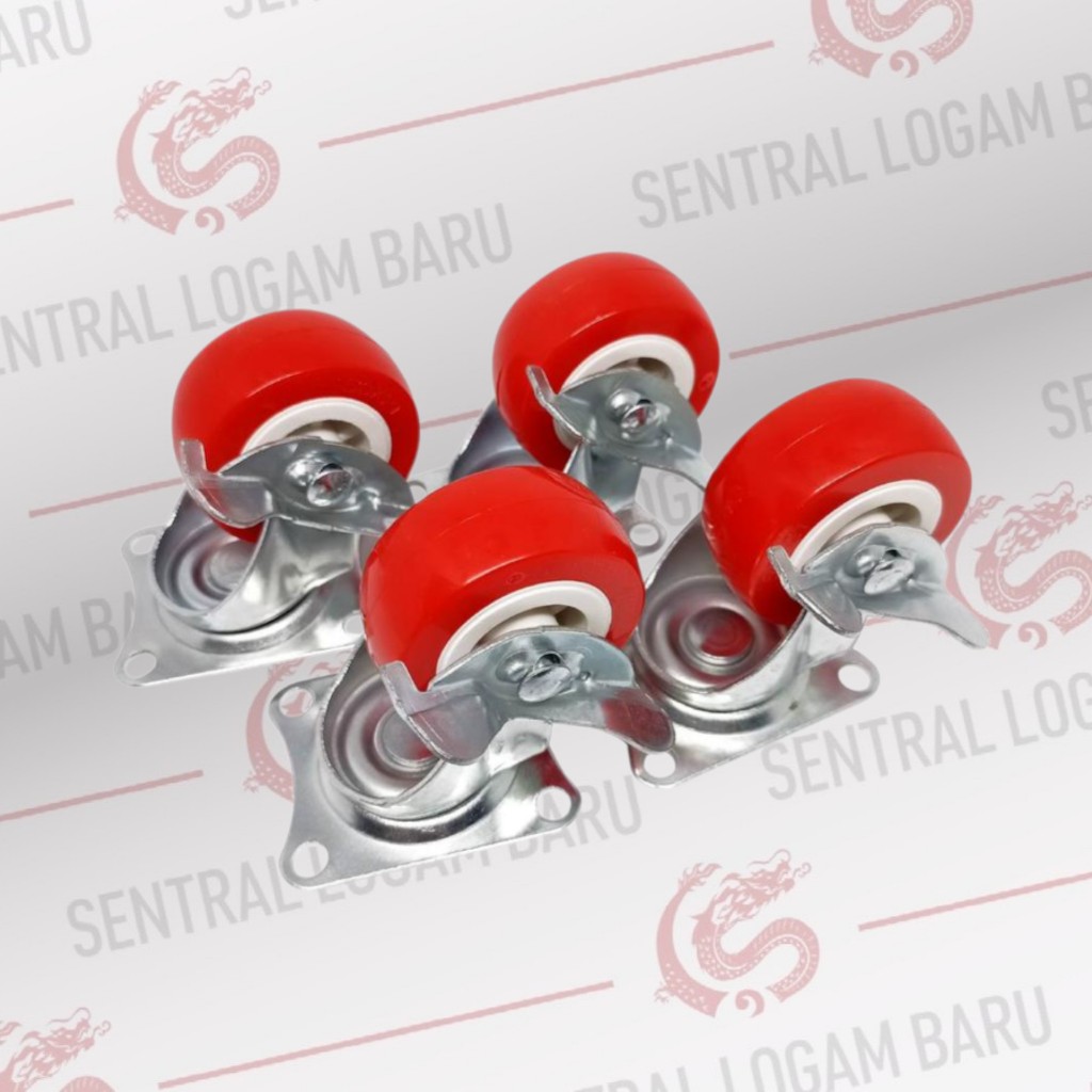 Jual RODA BONUCCI CASTER 2 INCH MERAH 1 SET (SET) | Shopee Indonesia
