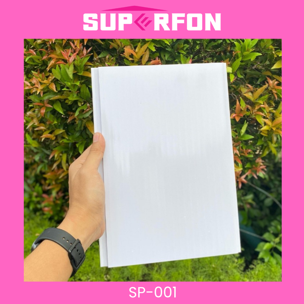 Jual Superfon Plafon PVC Putih Polos Glossy Tebal 8mm Panjang 1 Meter ...