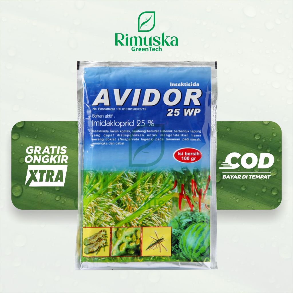Jual Avidor 25 WP Insektisida Racun Sistemik, Kontak dan Lambung – 100 ...