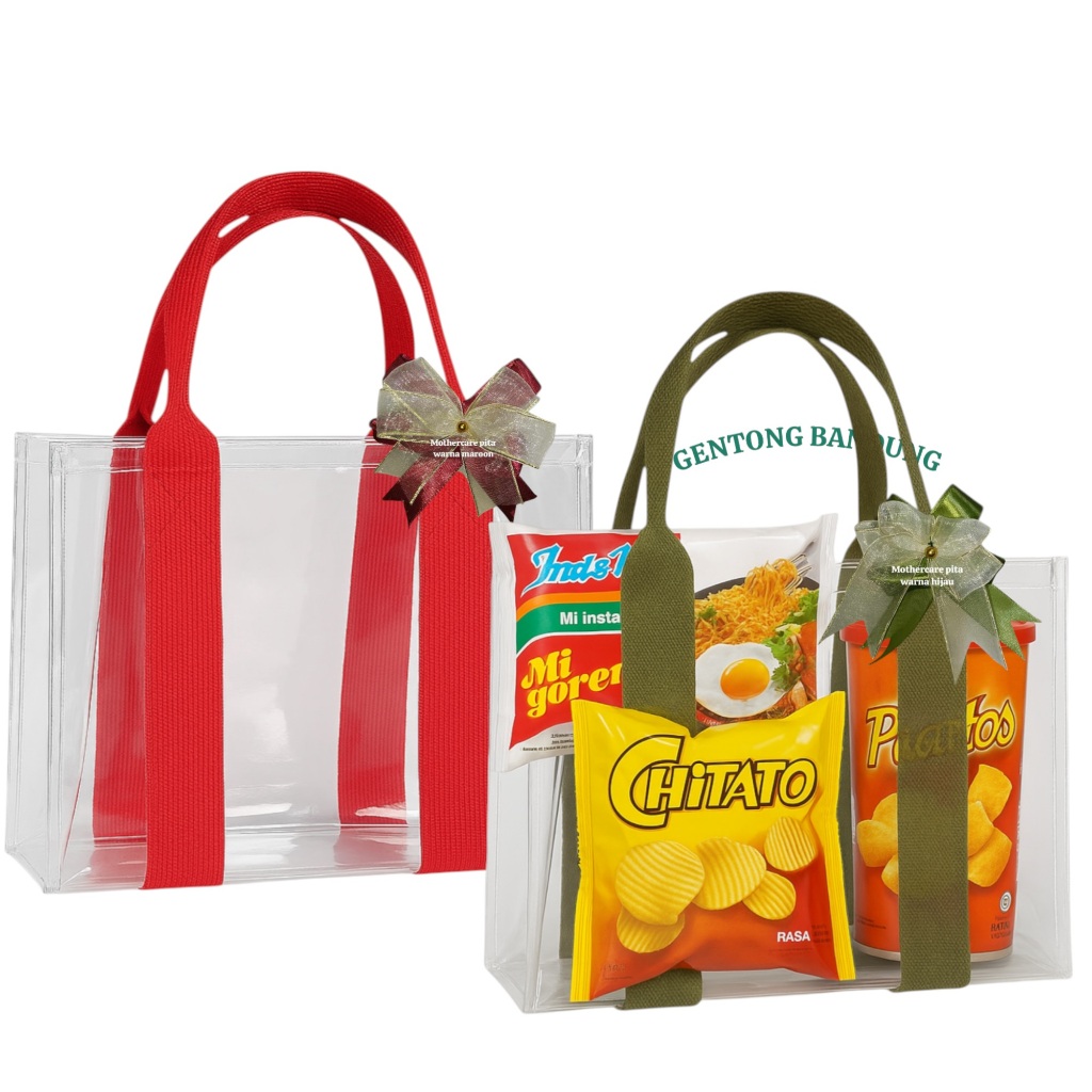 Jual Tote Bag Korea bening Tas Mika bening Tebal Transparant Tas ...