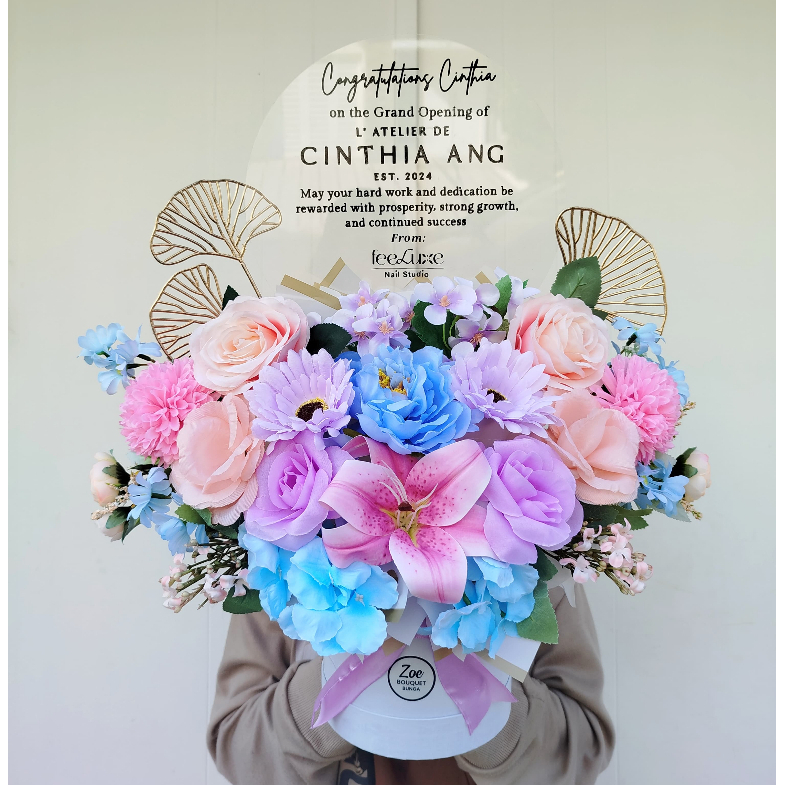 Jual [TIDAK PO] Papan Bunga Akrilik Transparant | Bloombox akrilik ...