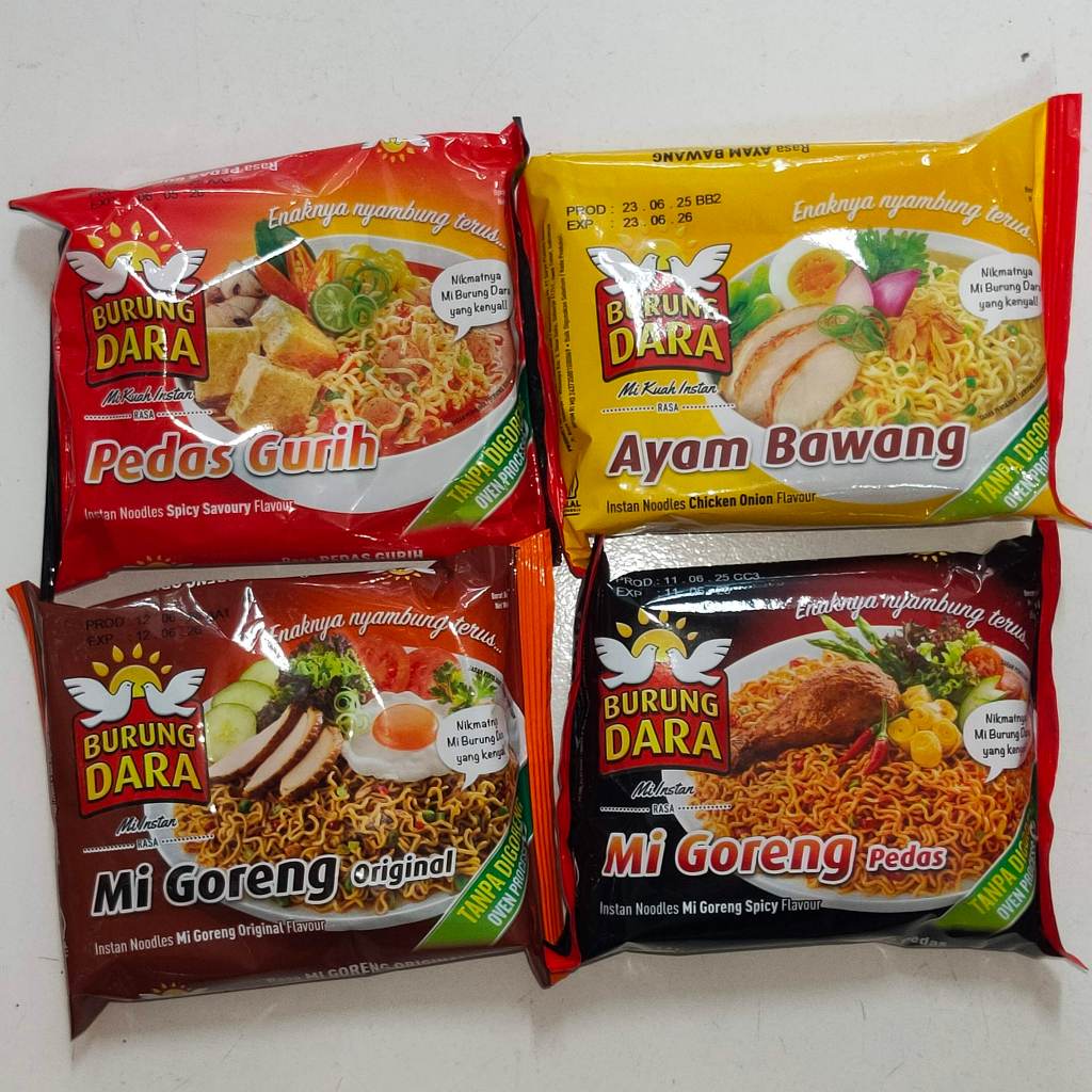 Jual BURUNG DARA Mie Instan 1pcs Ayam Bawang / Pedas Gurih / Goreng Ori ...