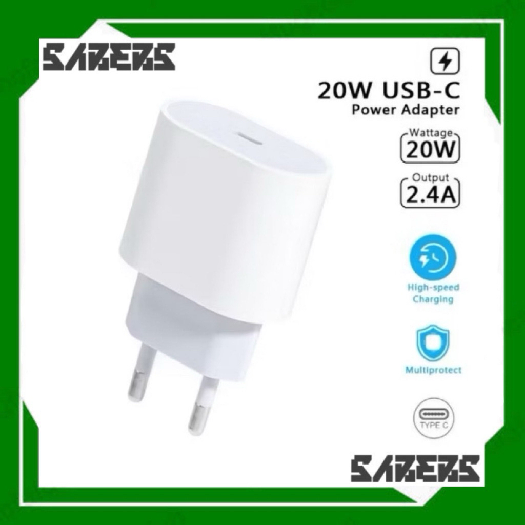 Jual ADAPTOR 20 WATT BATOK ADAPTOR TYPE C IPHONE | Shopee Indonesia