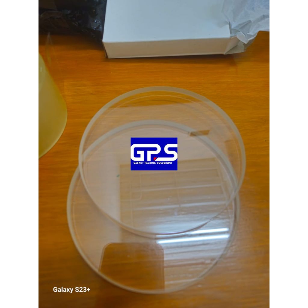 Jual KACA TEMPRED GLASS BULAT BOROSILICATE ROUND SIGHT GLASS TEBAL 10MM ...