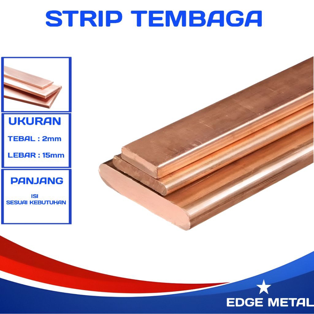 Jual PLAT STRIP TEMBAGA | TEBAL 2MM X LEBAR 15MM X P. PER 1CM | Shopee ...