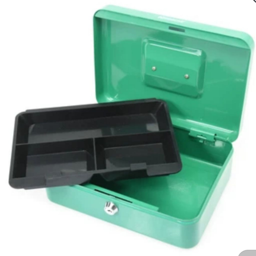 Jual Cash Box krisbow Hijau 10 inci 25 cm Cashbox / Kotak uang / Kotak ...