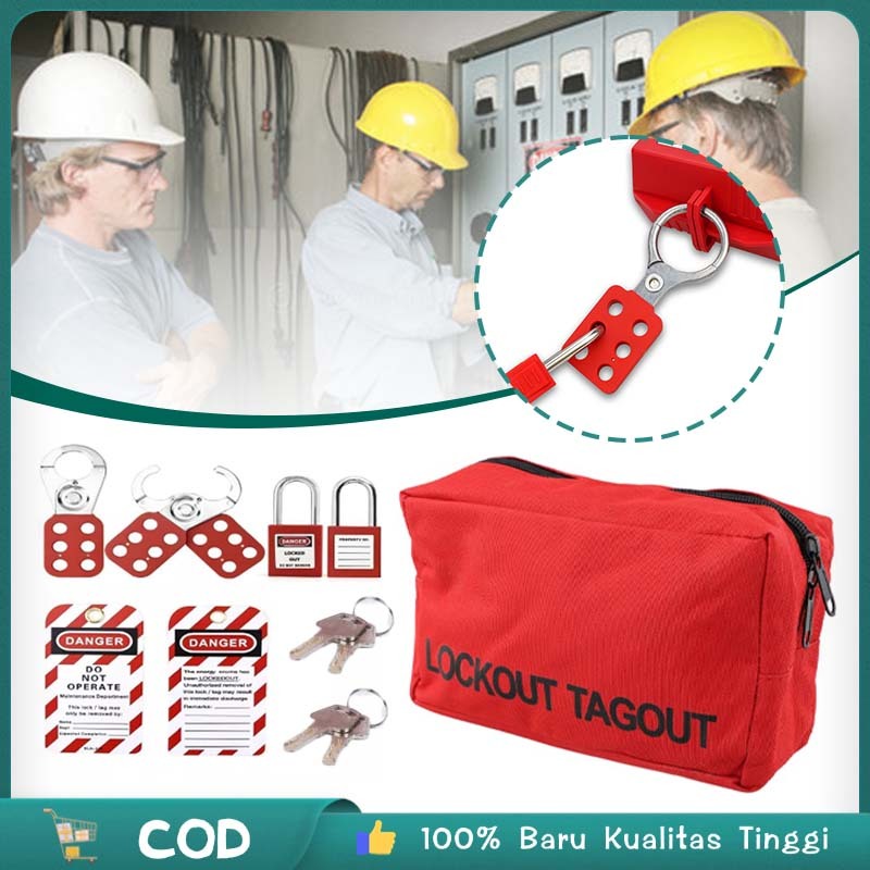 Jual 1set Lock Out Tag Out Loto Padlock Safety Lockout Tagout Lockout ...