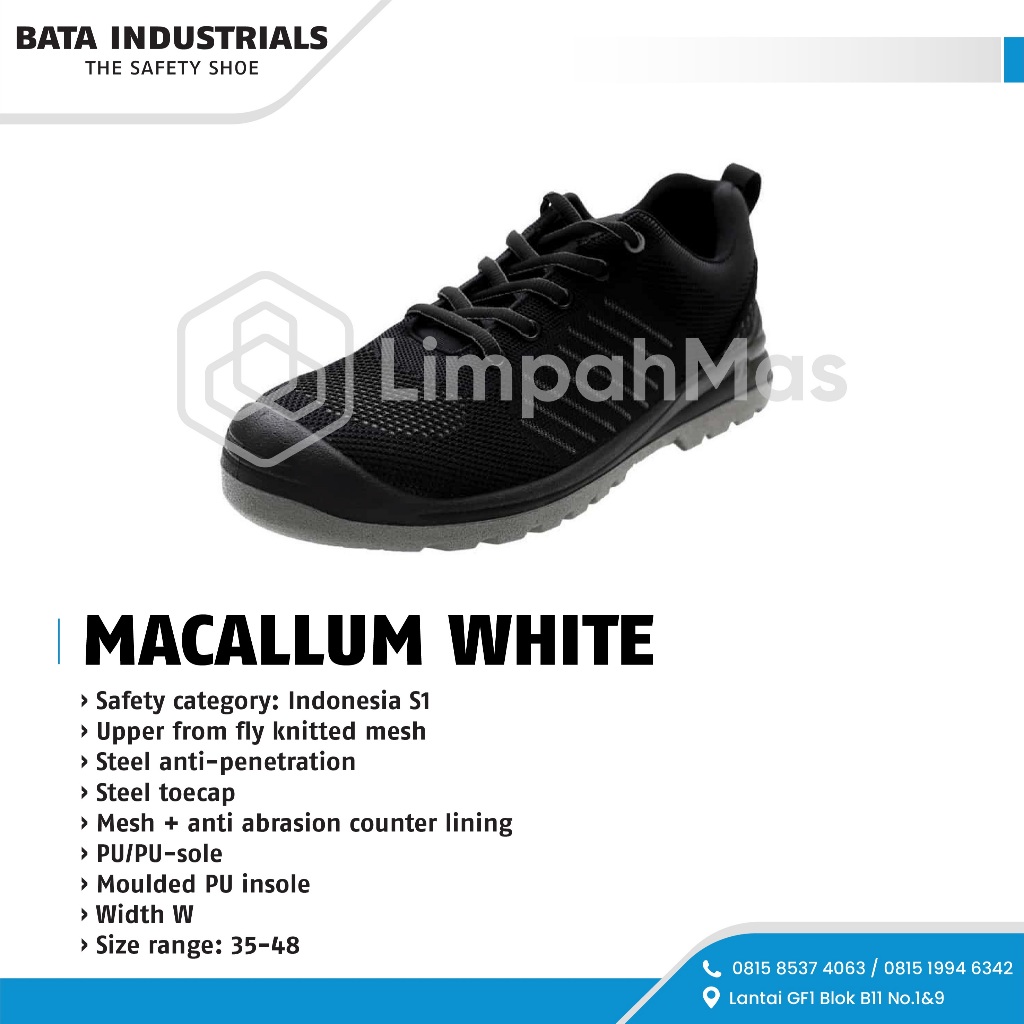 Jual SEPATU SAFETY BATA MACALLUM (BATA INDUSTRIAL) | Shopee Indonesia
