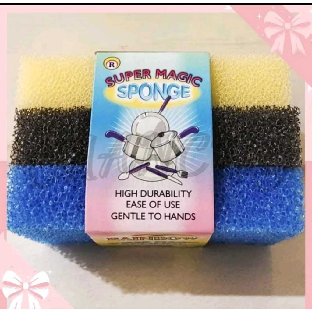 Jual ( 3 PCS) SPONS CUCI PIRING RAINBOW / SPON FILTER / SPONS SERBAGUNA ...