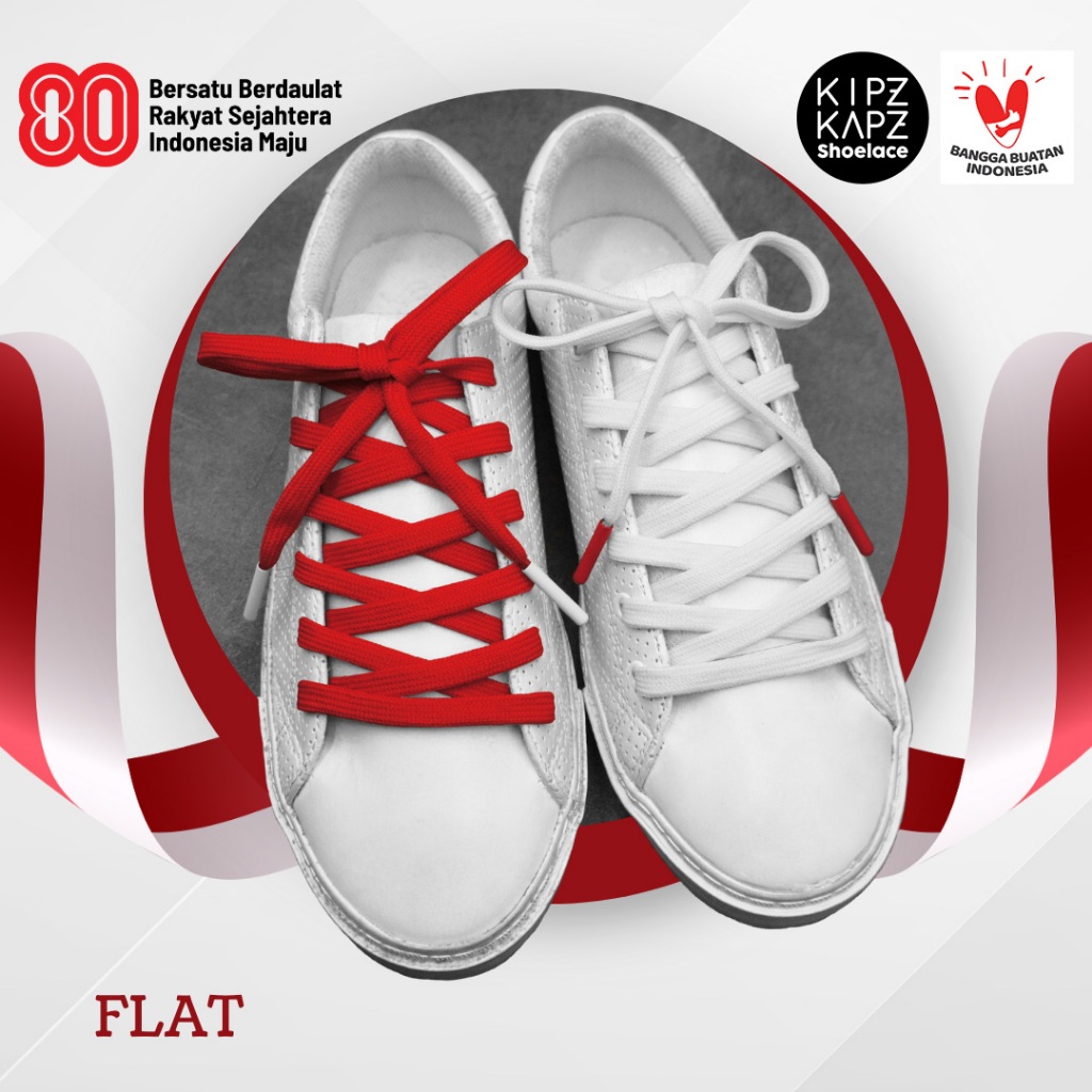 Jual KIPZKAPZ TALI SEPATU PIPIH GEPENG - FLAT SHOELACE 8MM - MFS80 ...