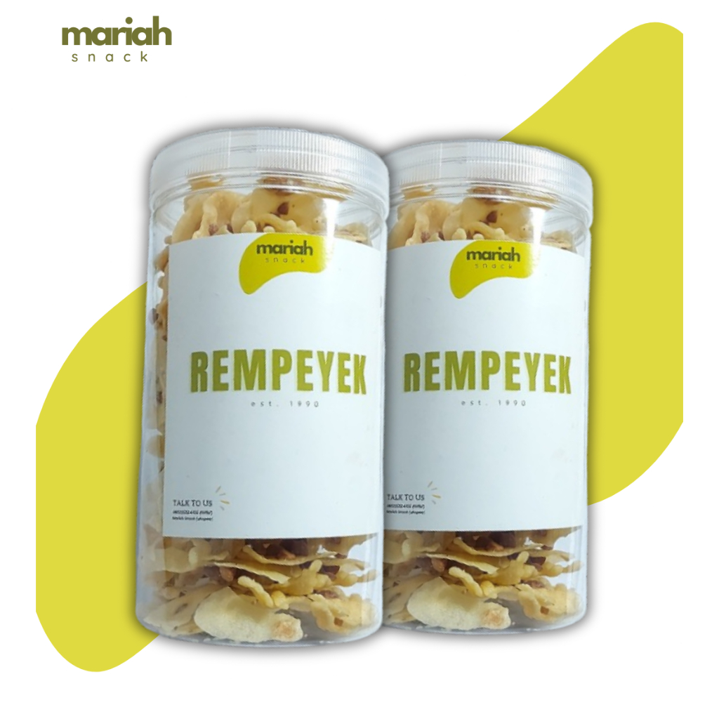 Jual MARIAH SNACK - Rempeyek Kacang Tanah Renyah Premium Toples 1000ML ...