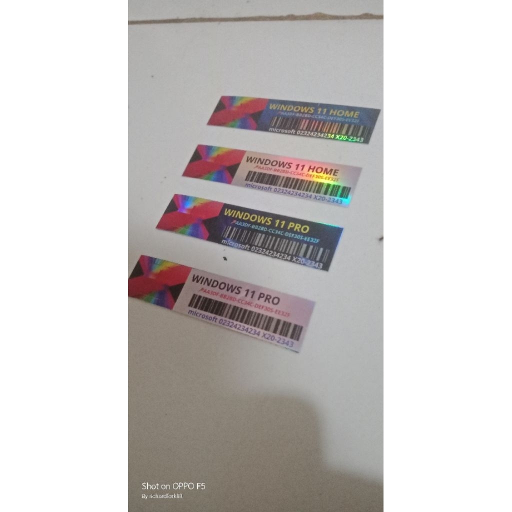 Jual Stiker COA windows 11 Xseries hologram custom design limited ...