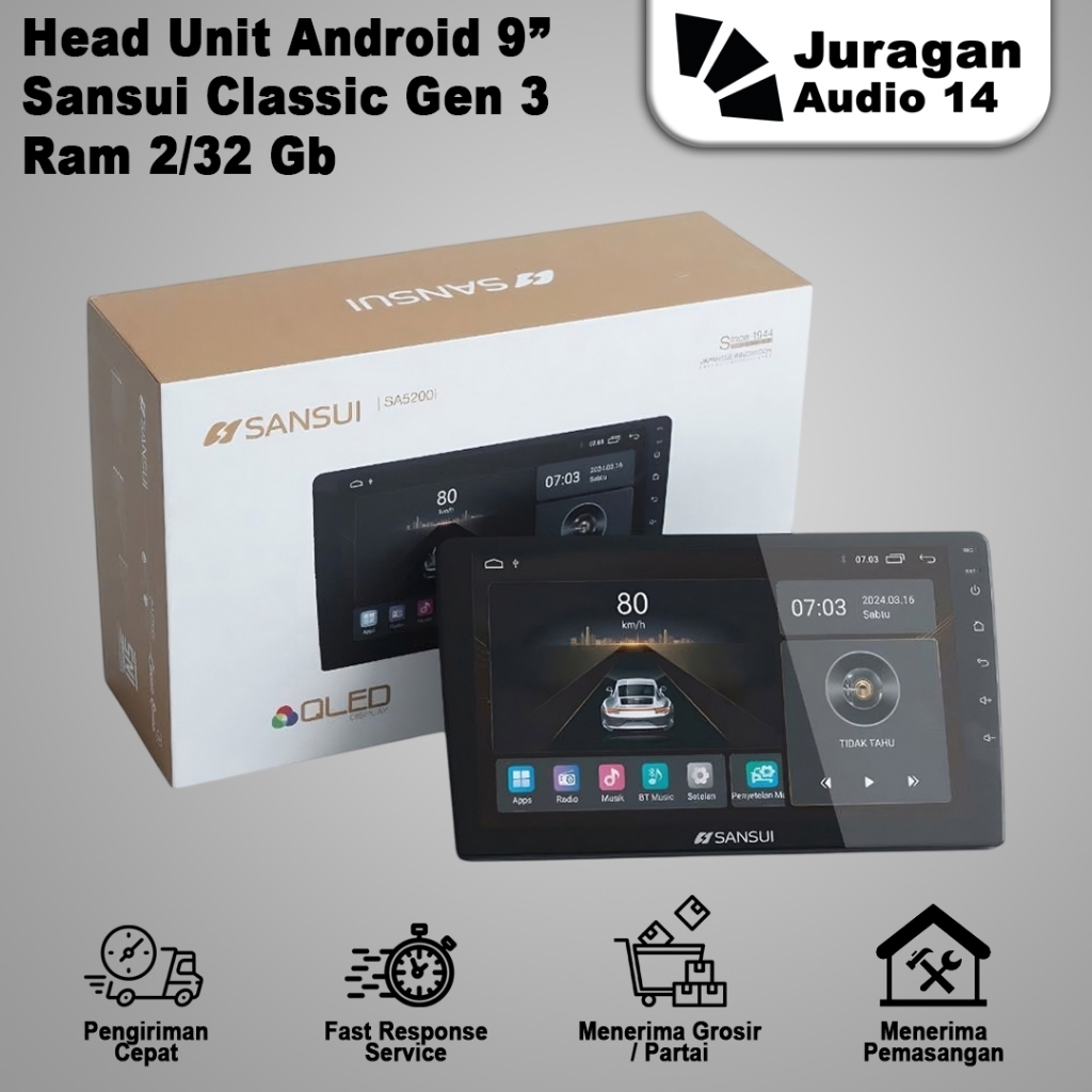 Jual Head Unit Sansui Classic Gen 3 Ram 2 32 Sa 5200i 9 Inch Voice