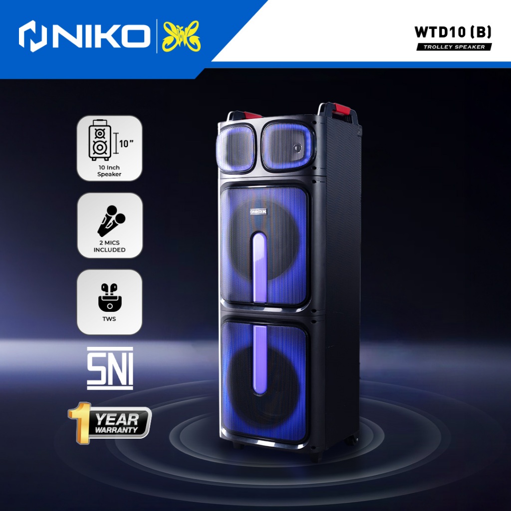 Jual Trolley Speaker NIKO WTD 10B I GARANSI RESMI | Shopee Indonesia