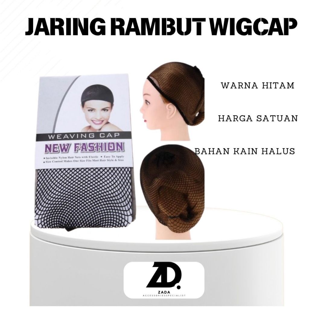 Jual Jaring Rambut Wigcap Hair Net Alas Wig Rambut Cap Penutup Rambut ...