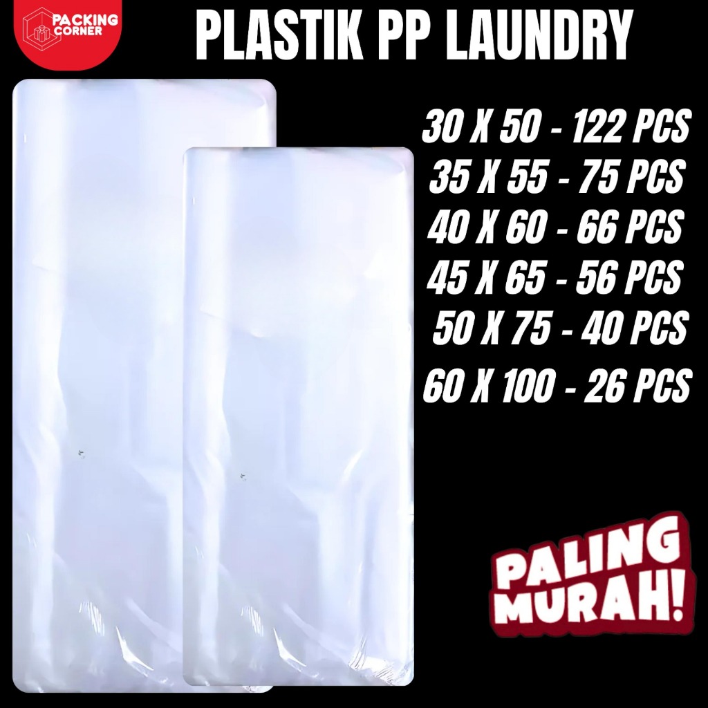 Jual 1KG - Plastik Packing Laundry PP 30x50 - 60x100 | Kantong Plastik PP Bening Kiloan | Shopee ...