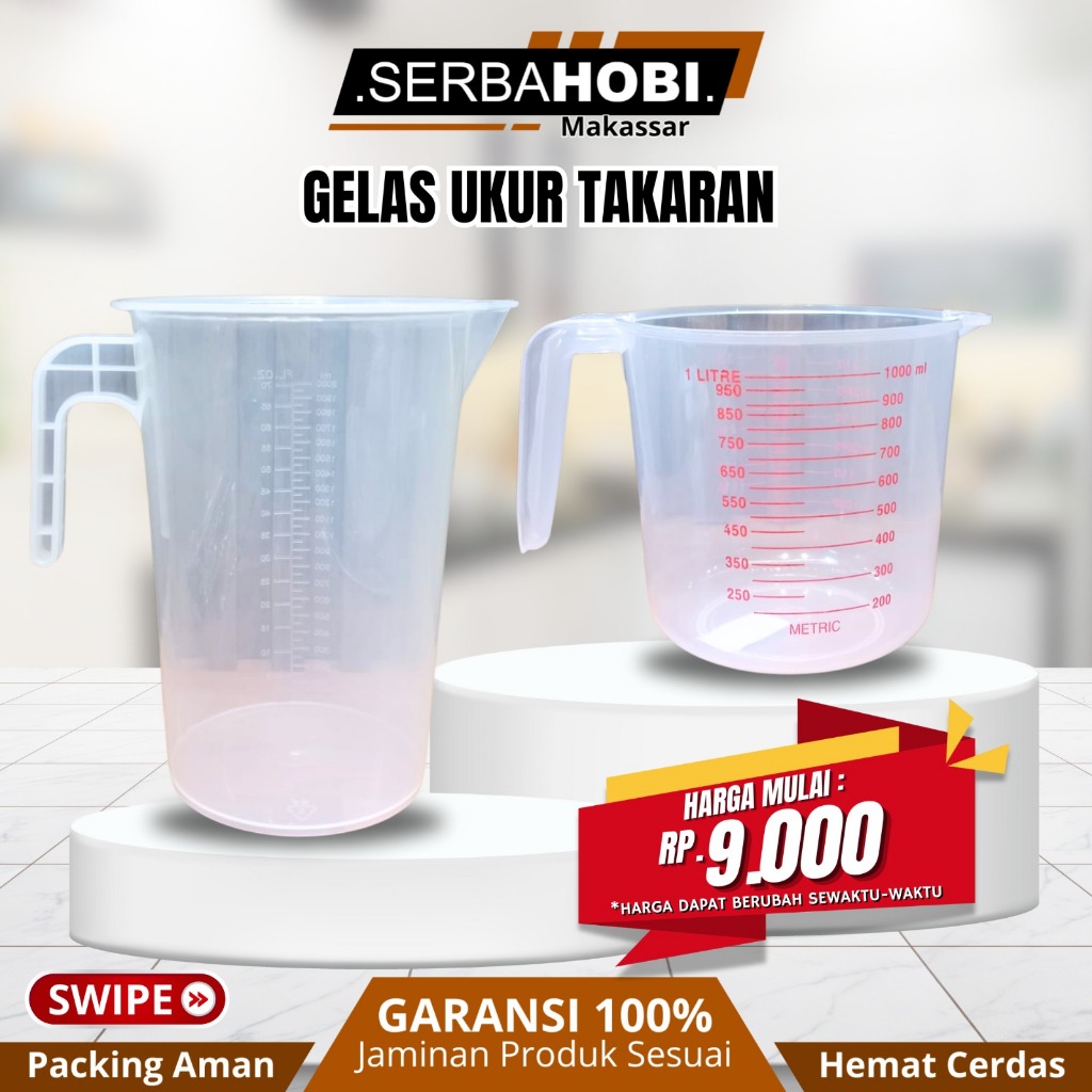 Jual Gelas Ukur Takaran Plastik 50ml /100ml /500ml /1000ml/2000ml / Transparent Measuring Cup ...