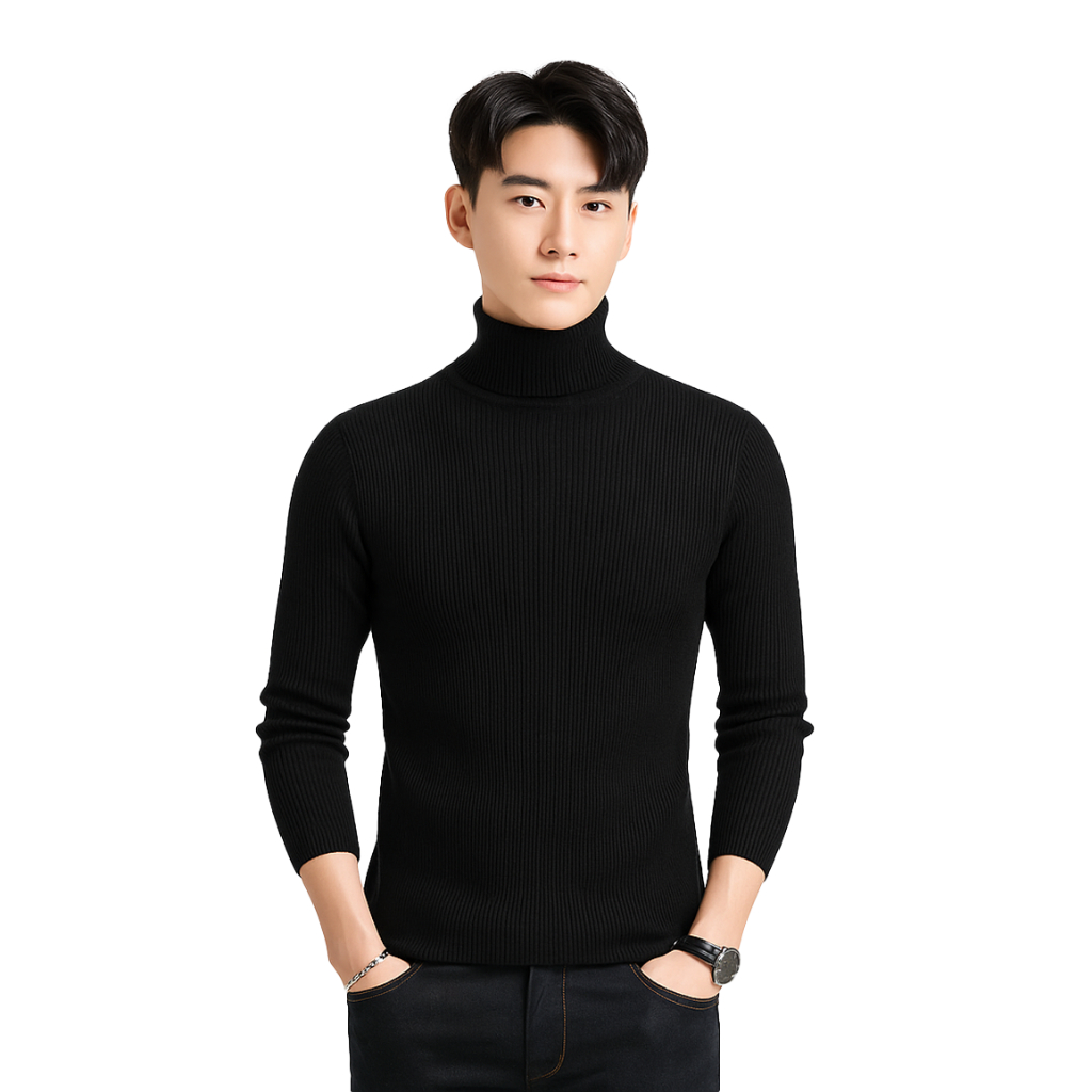 Jual Sweater Rajut Pria Inner Daleman Jas Blazer SlimFit Turtle Neck ...