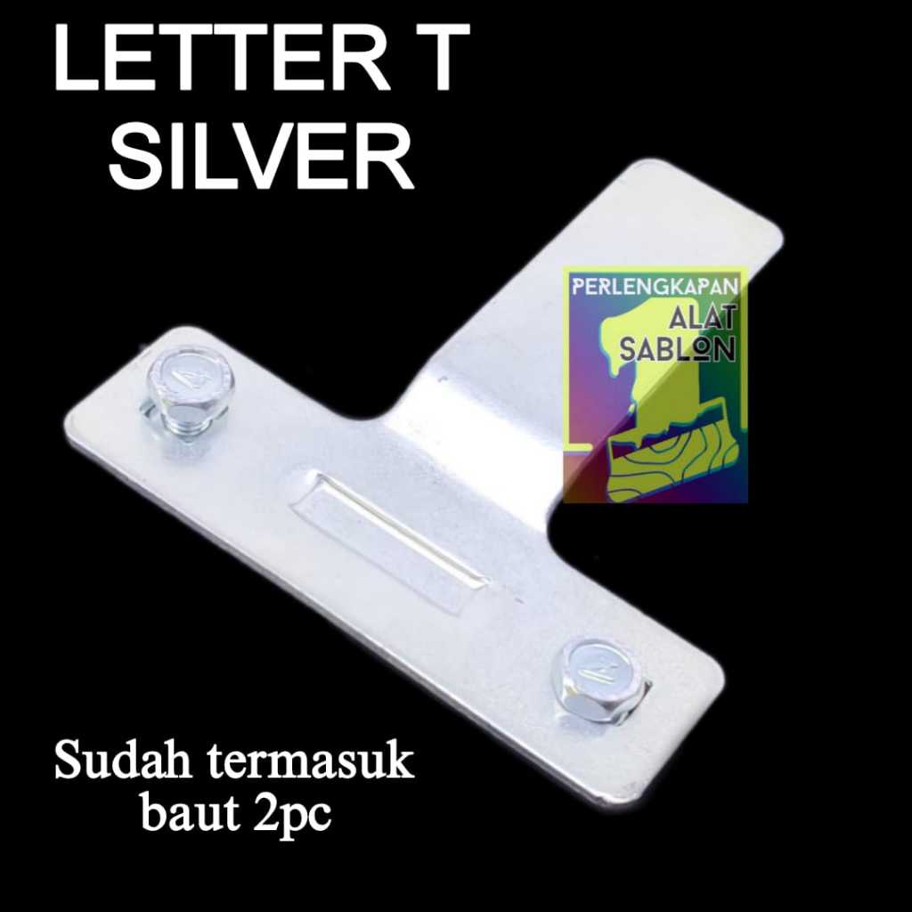 Jual LETTER T KNOCK T SABLON SILVER | Shopee Indonesia