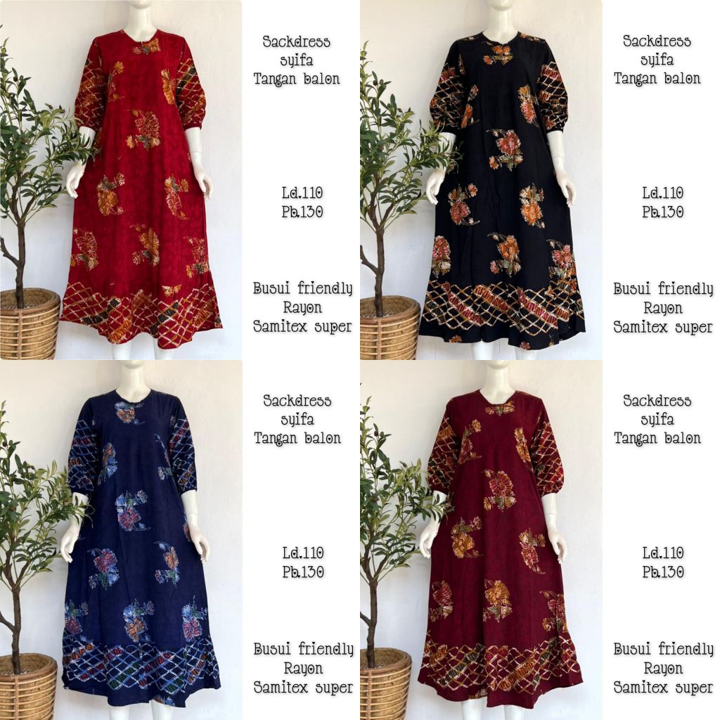 Jual Daster Panjang Ukuran Standar LD 110 Kain Rayon Samitex Adem ...