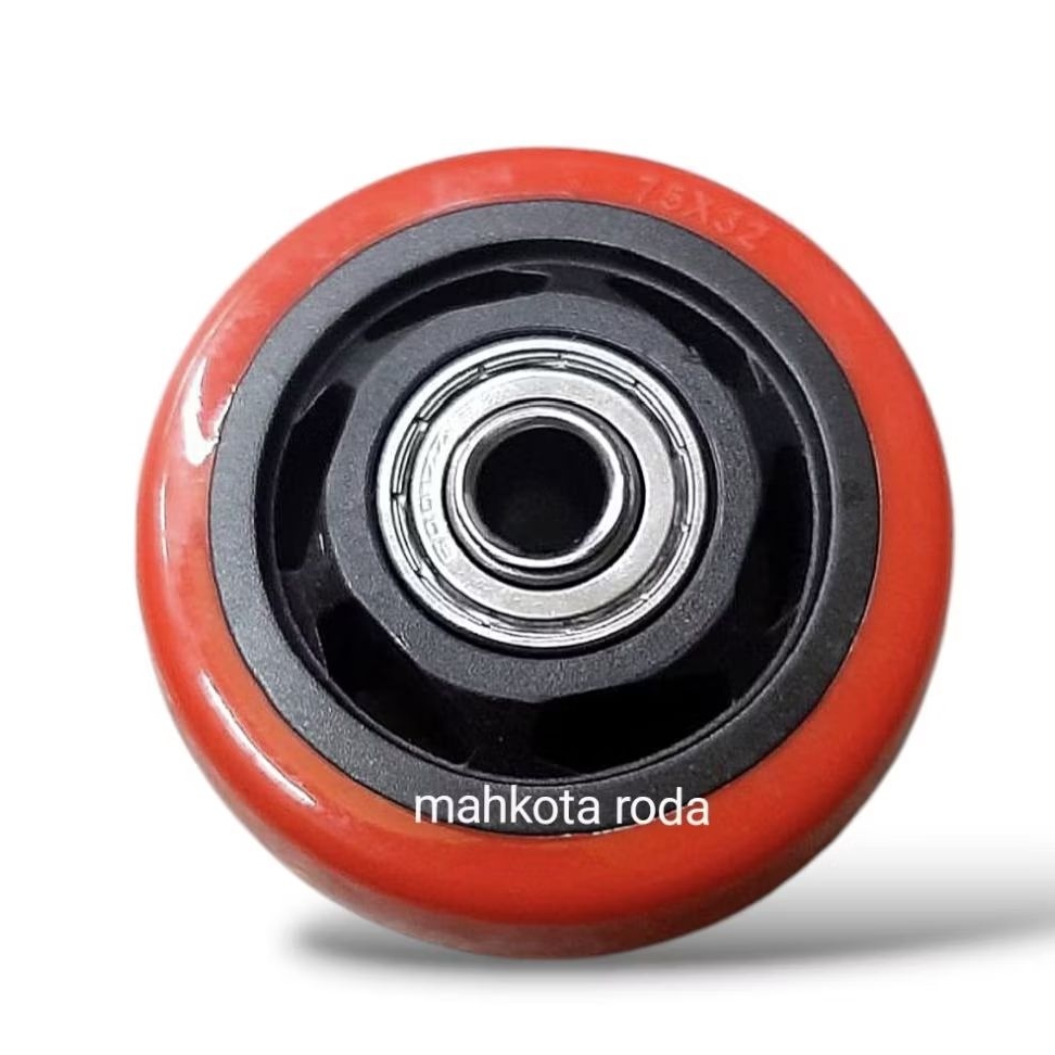 Jual RODA PU MERAH MEDIUM DUTY 3 INCH ( WHEEL ONLY ) | Shopee Indonesia