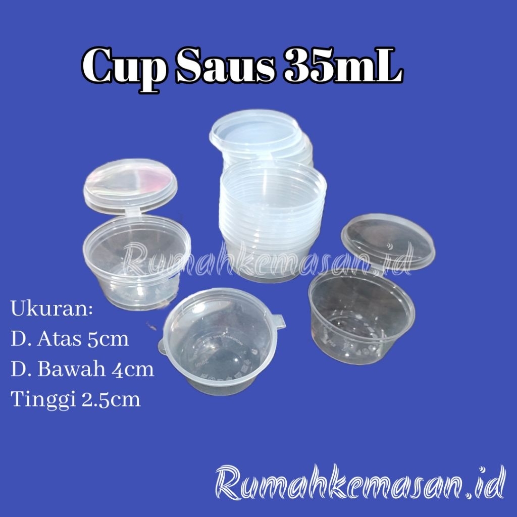 Jual [50pcs] Thinwall Cup saus sambal 35ml / Thinwall cup sauce ...
