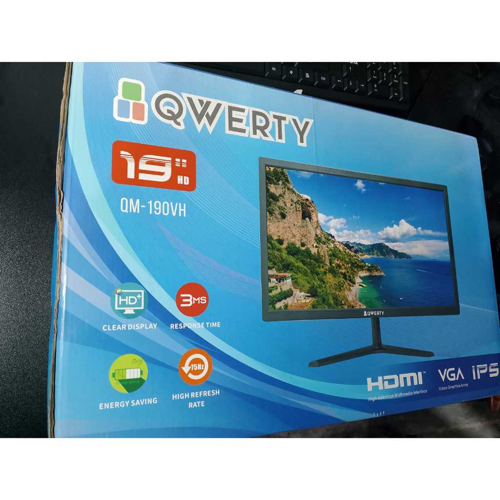 Jual MONITOR LED QWERTY 19 INCH HDMI + VGA HD 1440x900 | GARANSI 1TH ...