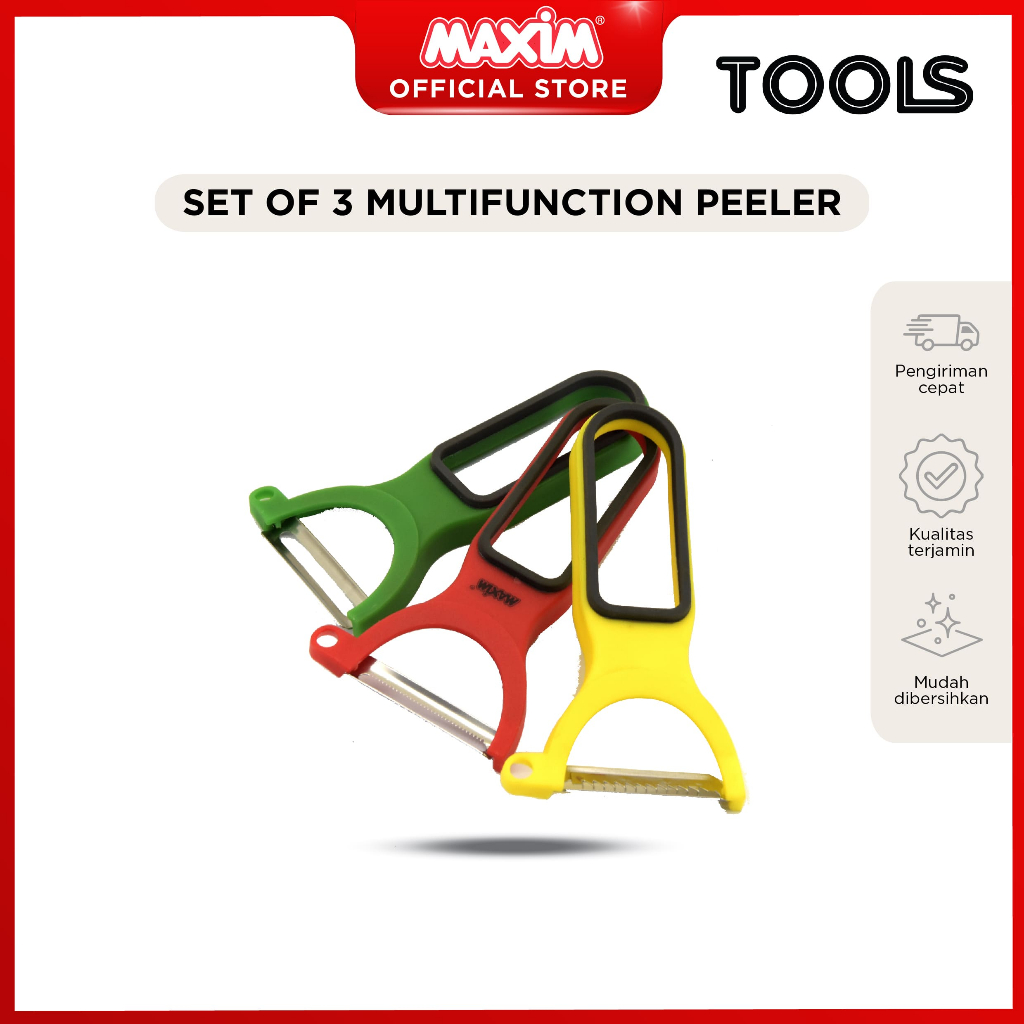 Jual Maxim Tools Multifunction Peeler 3pcs Set Alat Pengupas Sayur ...