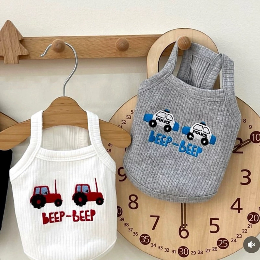 Jual Beep beep korea super soft tank top (baju anjing kucing) | Shopee ...