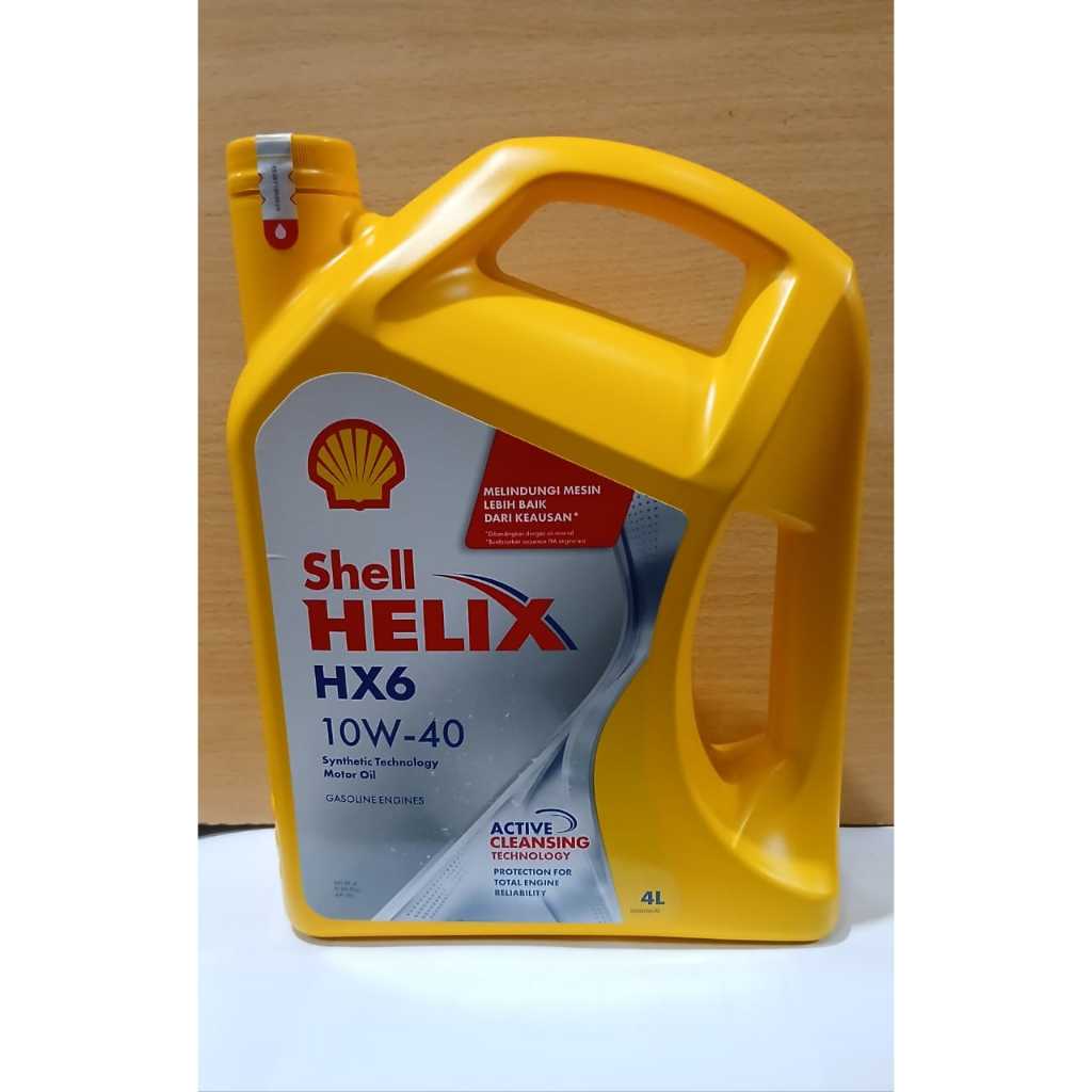 Jual oli shell helix HX6 10W/40 ,4LITER/GALON.100%ORIGINAL | Shopee ...