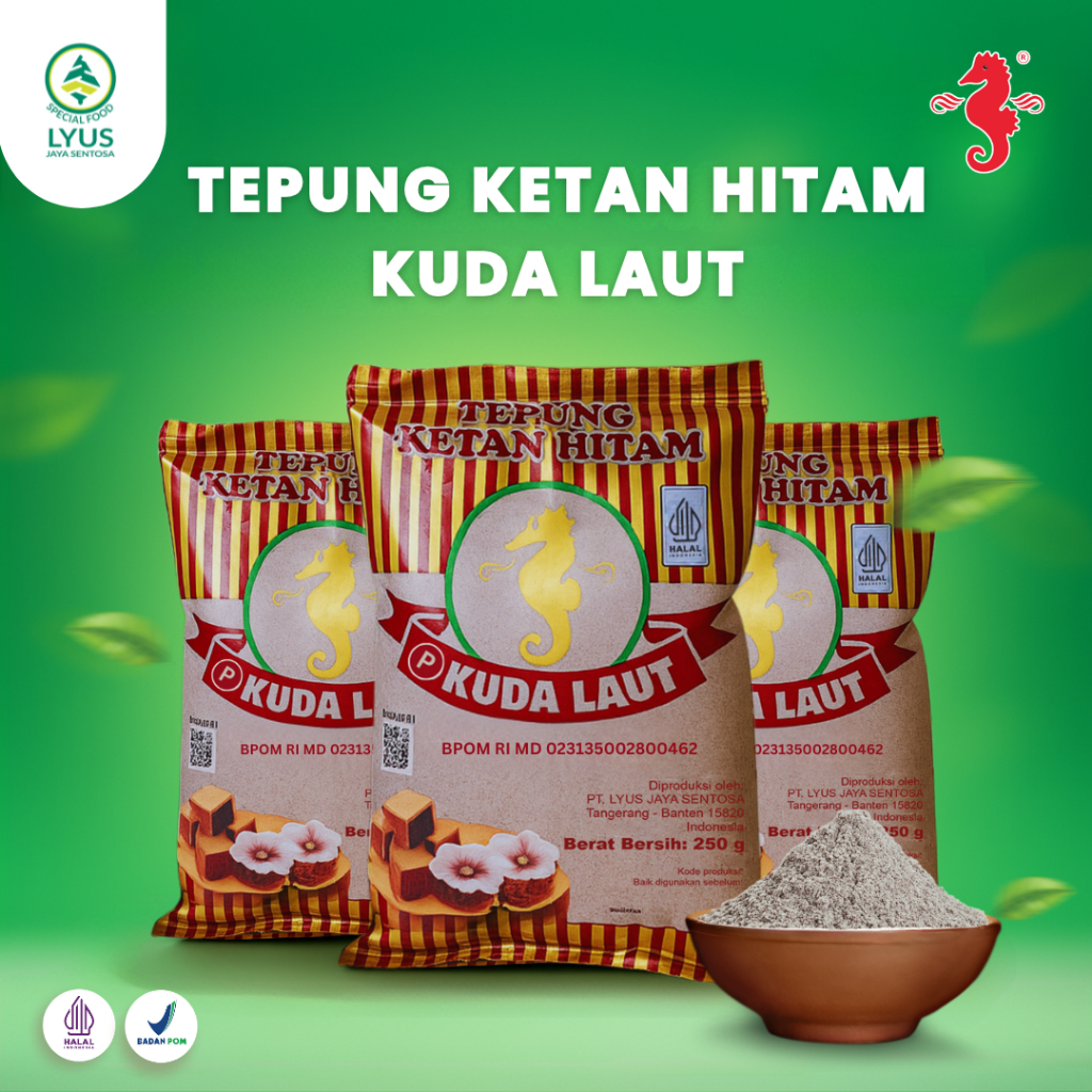 Jual Tepung Ketan Hitam Cap Kuda Laut @250g (kemasan) | Shopee Indonesia