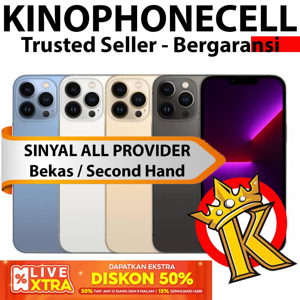 Jual IPHONE 13 PRO MAX / 13 PRO Second Normal 13 ProMax 128GB 256GB 512GB inter Bekas Kino Phone ...