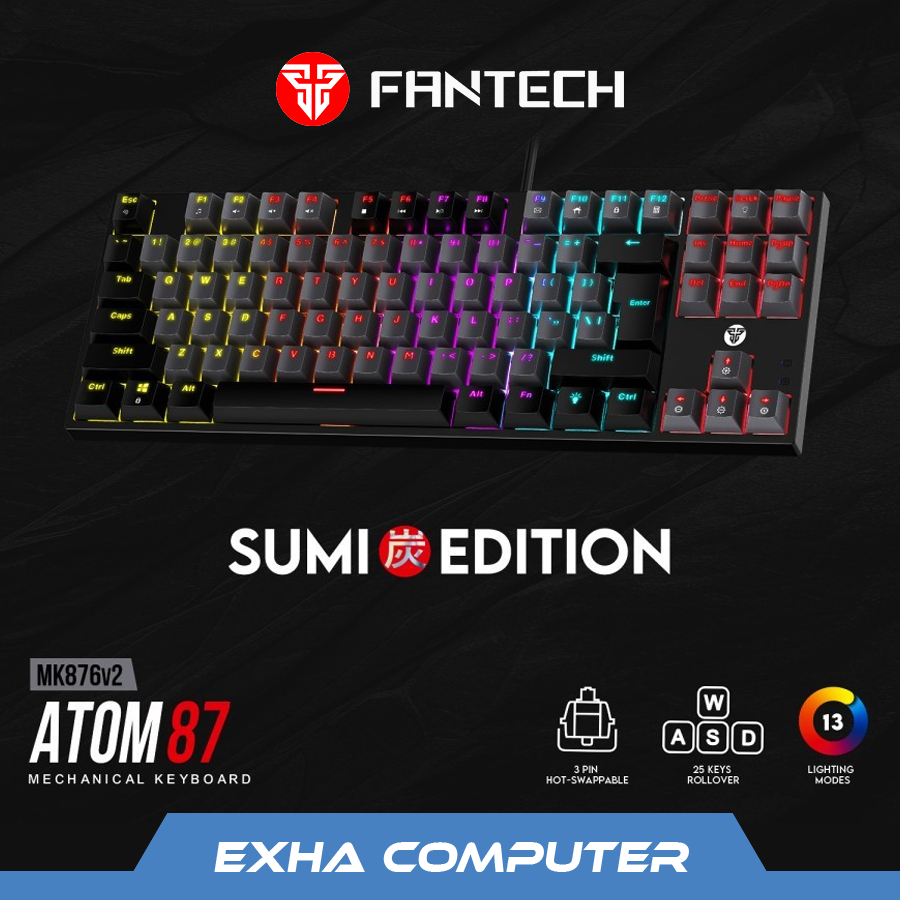Jual Fantech ATOM MK876 RGB Gaming Mechanical Keyboard TKL | Shopee ...