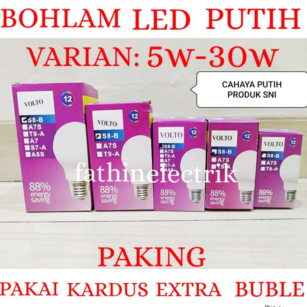 Jual LAMPU LED / BOHLAM LED VOLTO CAHAYA PUTIH | Shopee Indonesia
