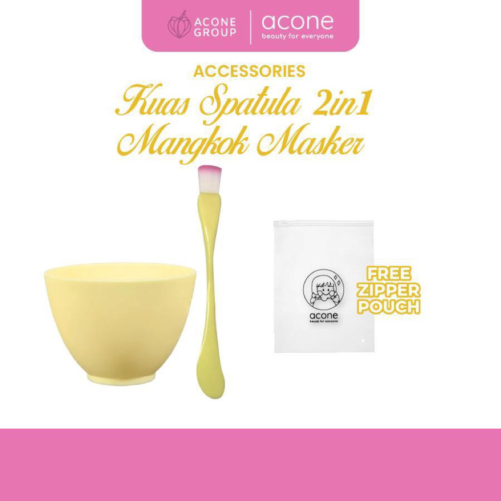 Jual ACONE - [+POUCH ZIPPER] Masker Kit 2in1 Mangkok Masker + Kuas ...