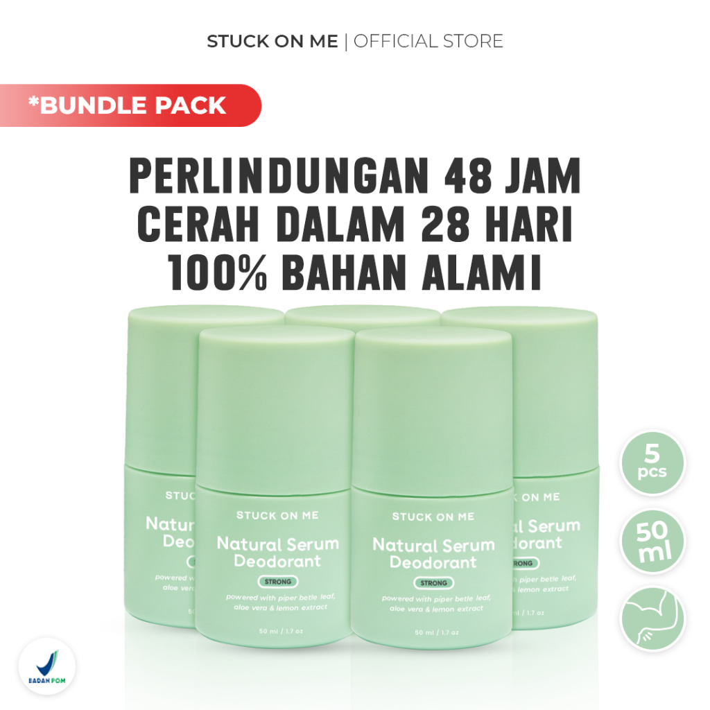 Jual Stuck On Me - Natural Serum Antiperspirant Deodorant (Strong) 50 ...