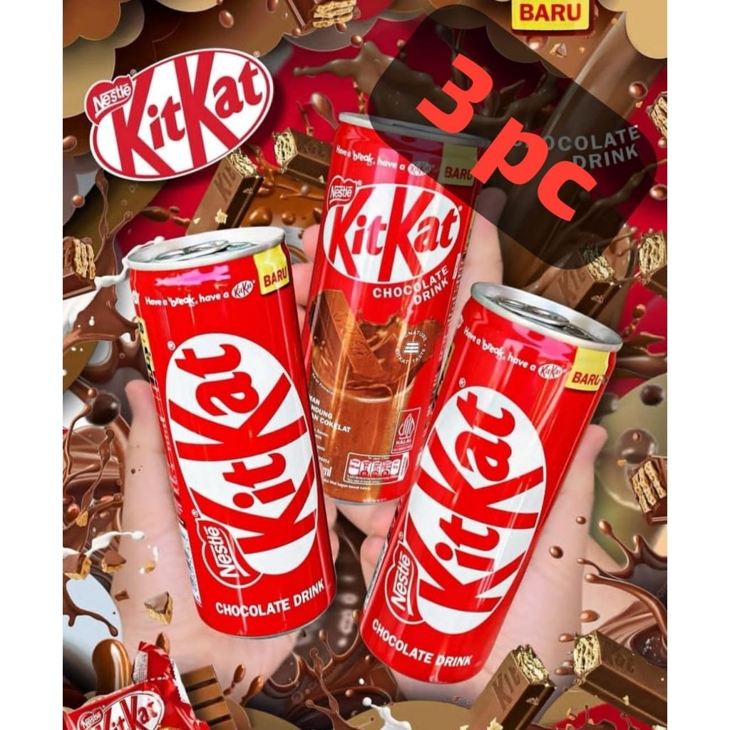 Jual KIT KAT CHOCOLATE DRINK KALENG BARU / NESTLE KIT KAT CHOCOLATE ...