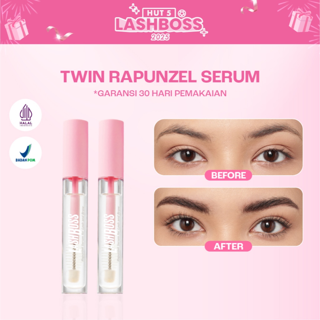 Jual Twin Pack! Lash Boss Rapunzel Serum Serum Penumbuh Bulu Mata dan ...